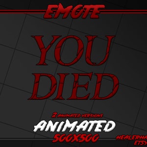Elden Ring You Died Animated Emote | 500x500 | 2 Versions - Etsy