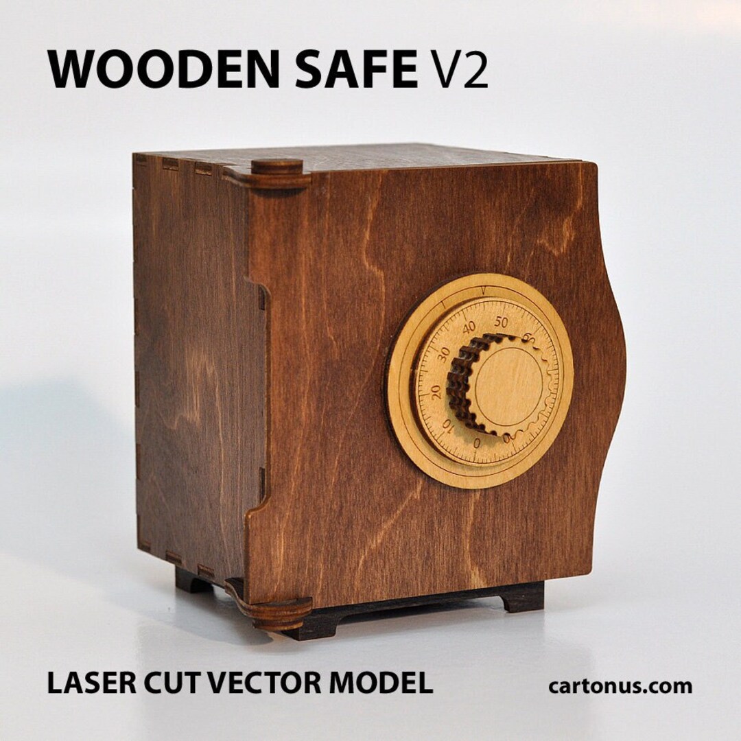 Wooden Safe V2. Laser Cut Plan. SVG File Template - Etsy UK