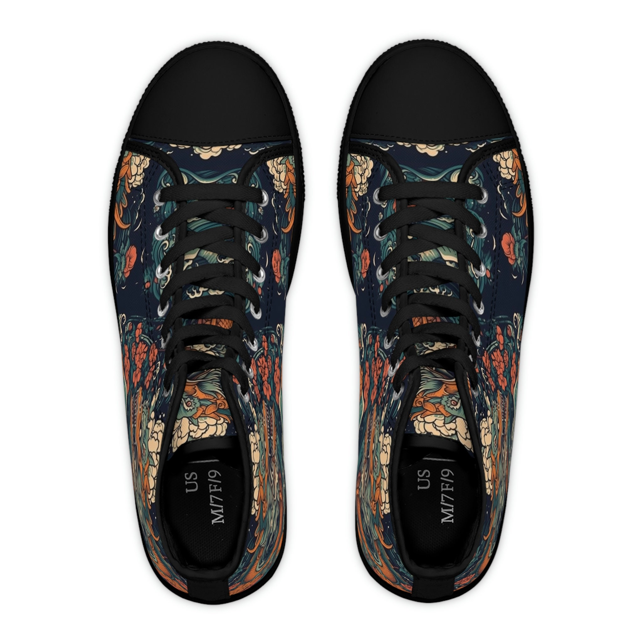 Wabori Dragon Tattoo Women's High Top Sneakers Gift for Her Goblincore ...