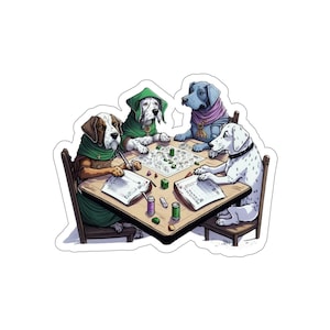 Dnd Dogs Die-cut Sticker RPG Tabletop Gamers for Dungeons and - Etsy