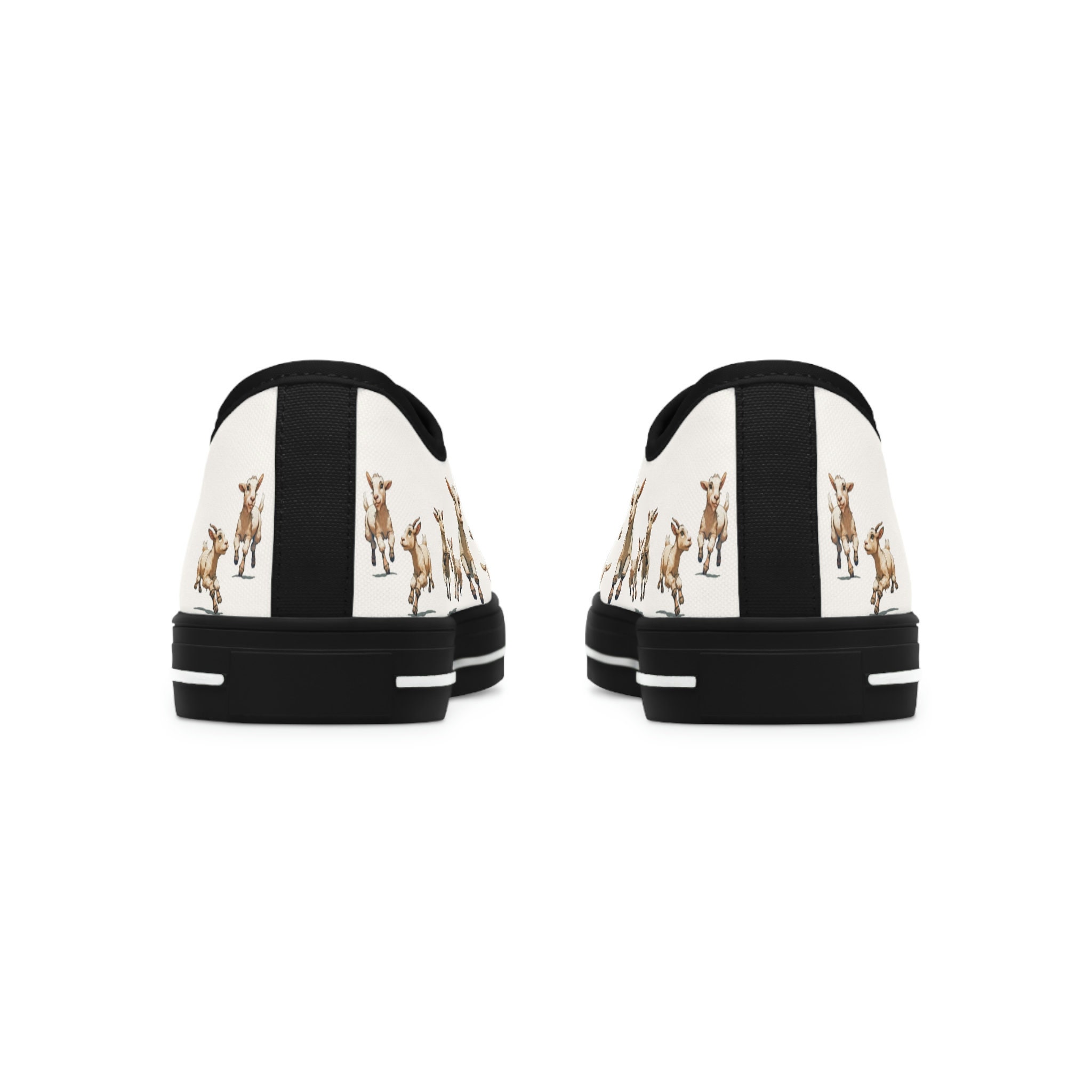 Crazy Goat Lady Women's Low Top Sneakers, Hippie Shoes, Women Clothing ...