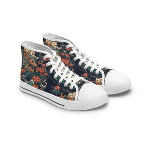 Wabori Dragon Tattoo Women's High Top Sneakers Gift for Her Goblincore ...