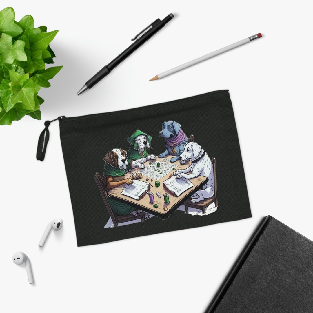 Dogs Playing Dnd RPG Dice Case Dnd Dice Bag RPG Pen & - Etsy