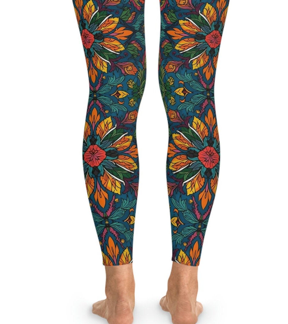 Haft Rang Leggings for Women Soft Stretchy Persian Hippie - Etsy