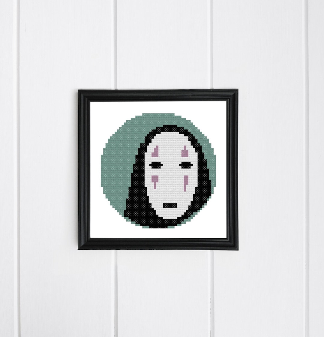 No Face From Spirited Away Cross Stitch, Handmade Gift for Anime Lover ...