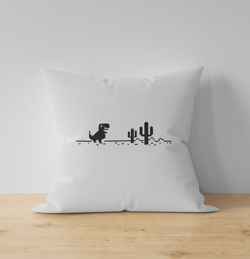No Internet Connection Dinosaur Game Cross Stitch Pattern, Crochet ...