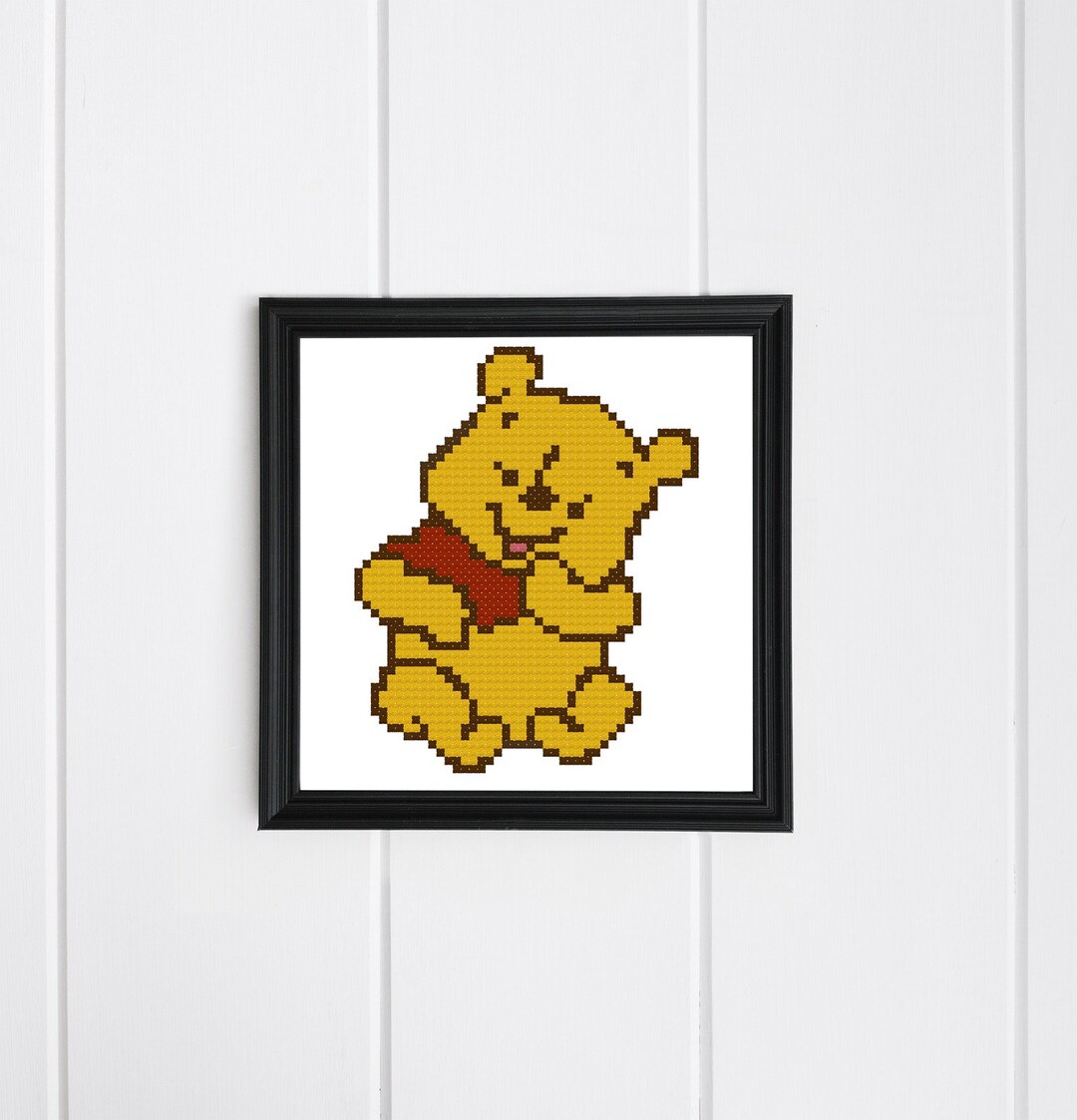 Winnie the Pooh Cross Stitch Pattern PDF, Handmade Gift for Anime Movie ...