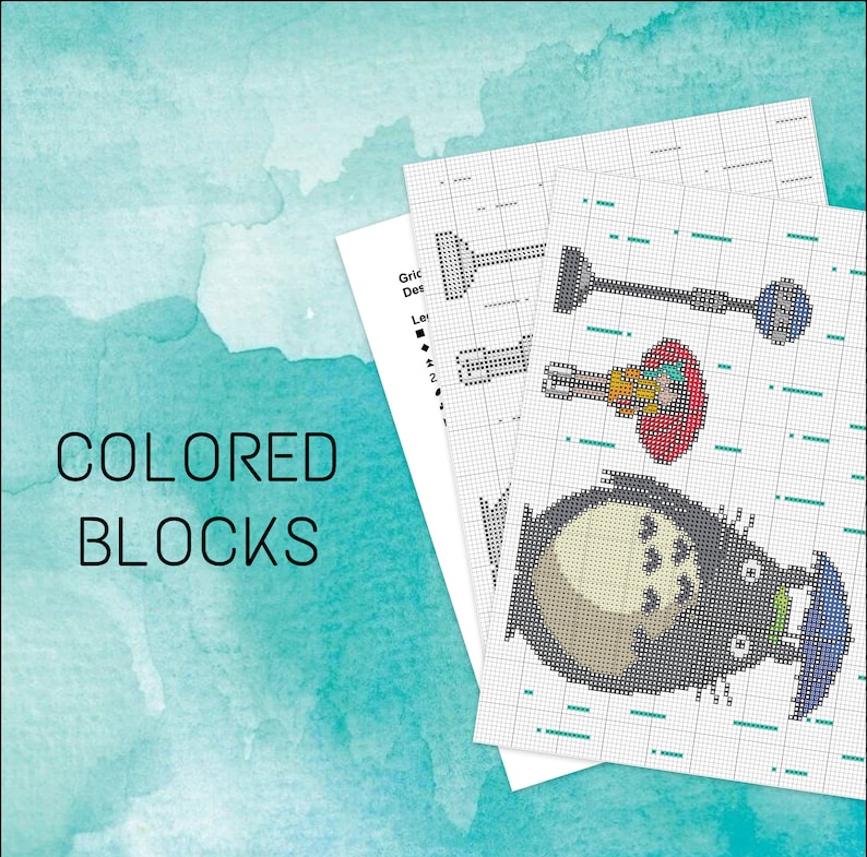 My Neighbor Totoro Cross Stitch Pattern, Cute Embroidery, Studio Ghibli ...