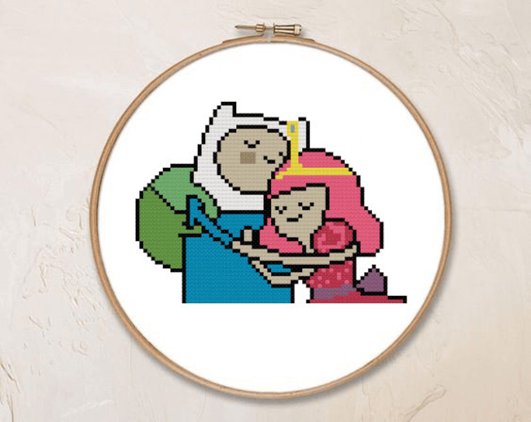 Finn, Princess Bubblegum From Adventure Time Cross Stitch Pattern ...