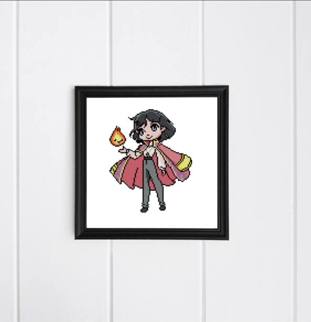 Howl From Howl's Moving Castle Embroidery Pattern, Studio Ghibli Anime ...