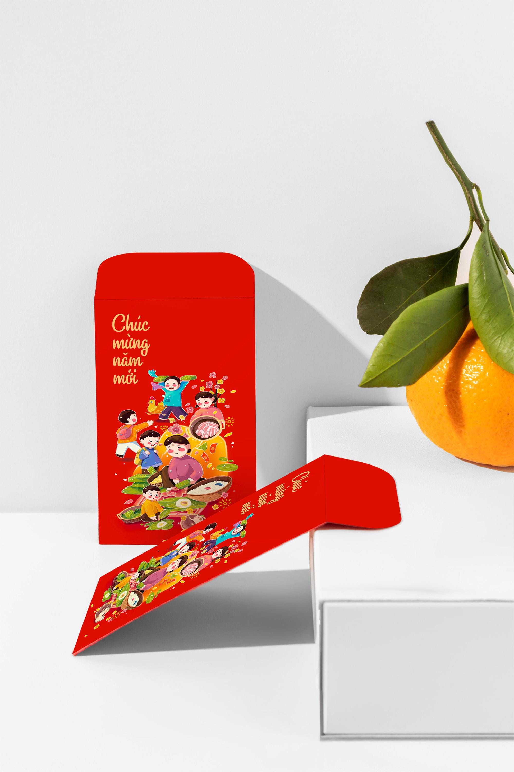 Red Envelope Tết Trở Về Tet is Back Lunar New Year Set of 6 - Etsy