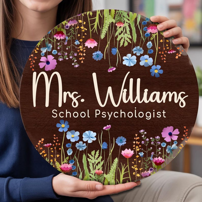 Customize School Psychologist Door Sign, Personalize School Counselor ...
