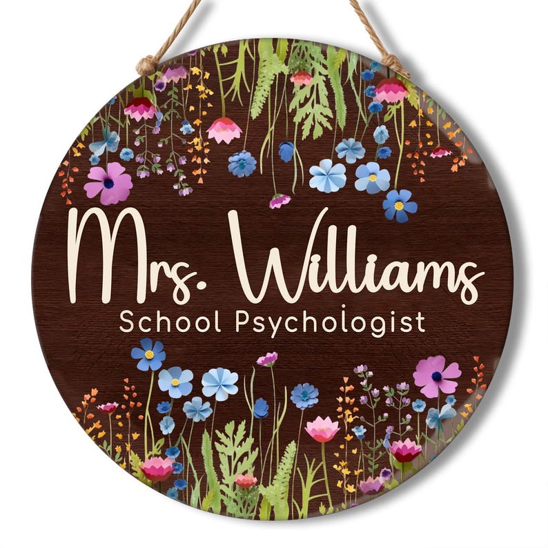 Customize School Psychologist Door Sign, Personalize School Counselor ...