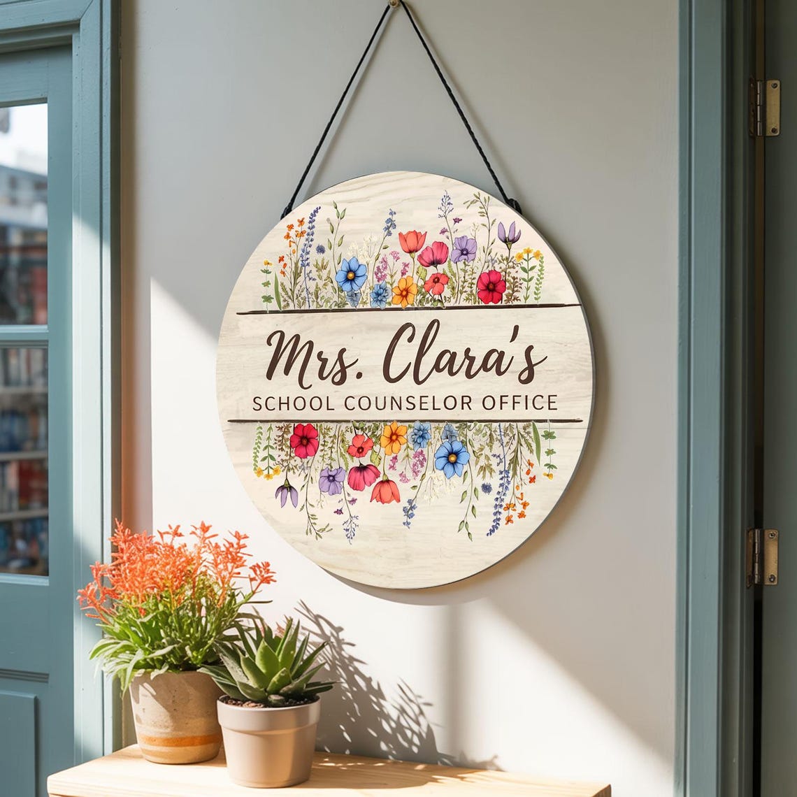 Custom School Counselor Office Welcome Sign, Personalized Teacher Door ...