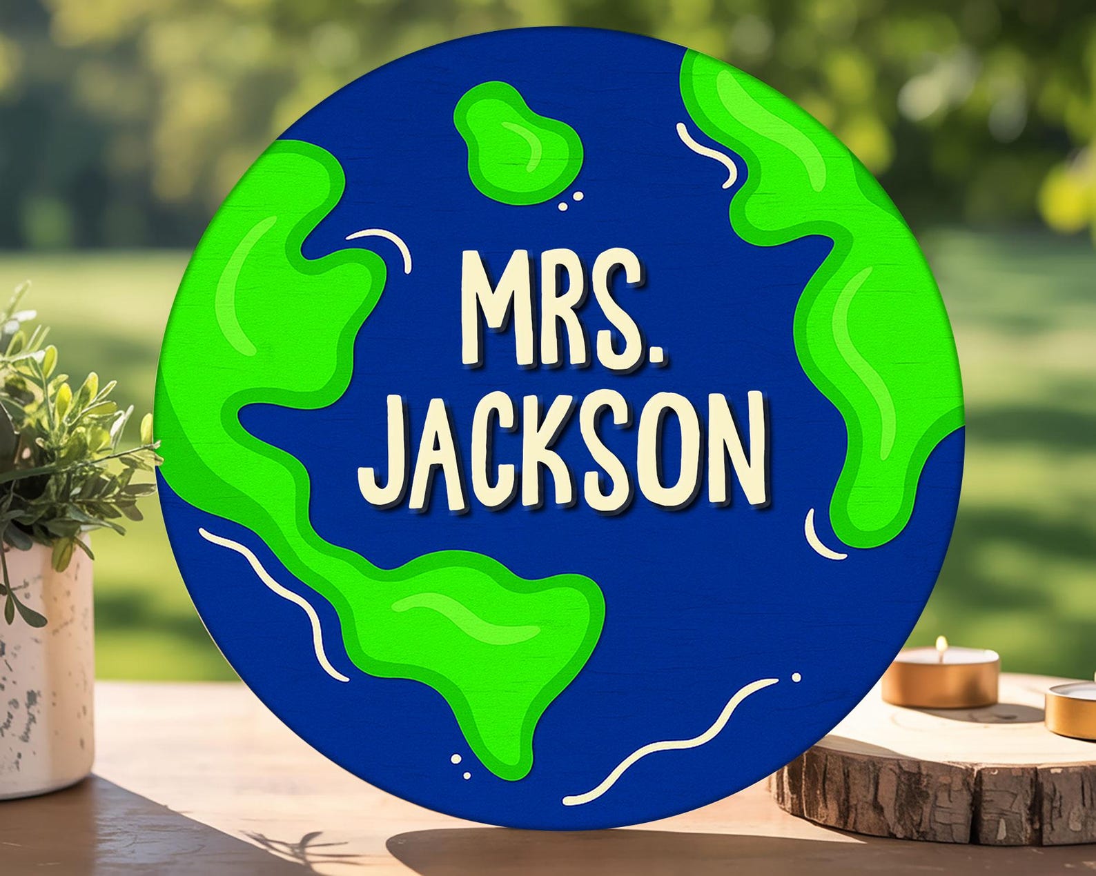 Personalized 3D Geography Classroom Welcome Sign, Custom Teacher Gift ...