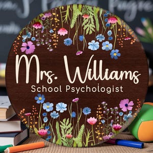 Customize School Psychologist Door Sign, Personalize School Counselor ...