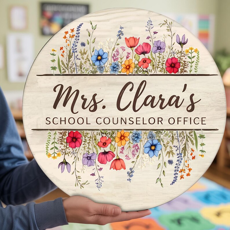 Custom School Counselor Office Welcome Sign, Personalized Teacher Door ...