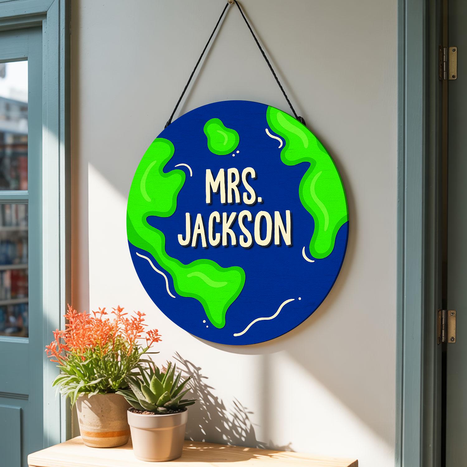 Personalized 3D Geography Classroom Welcome Sign, Custom Teacher Gift ...