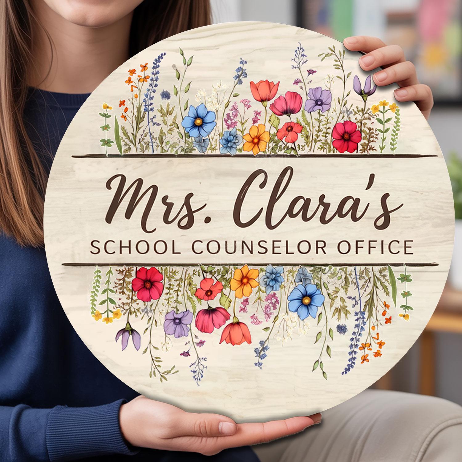Custom School Counselor Office Welcome Sign, Personalized Teacher Door ...