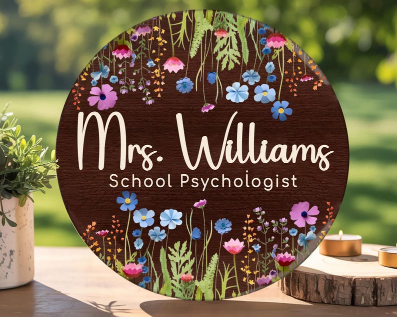 Customize School Psychologist Door Sign, Personalize School Counselor ...