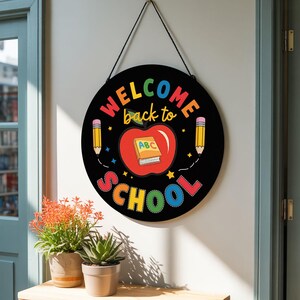 Welcome Sign for Classroom Door, Back to School Door Hanger, Colorful ...