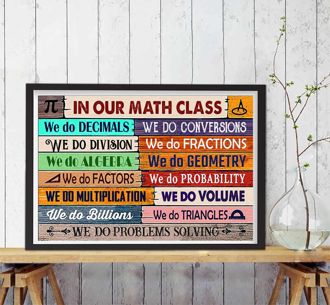 In Our Math Class Posters Print for Middle and High School Education ...