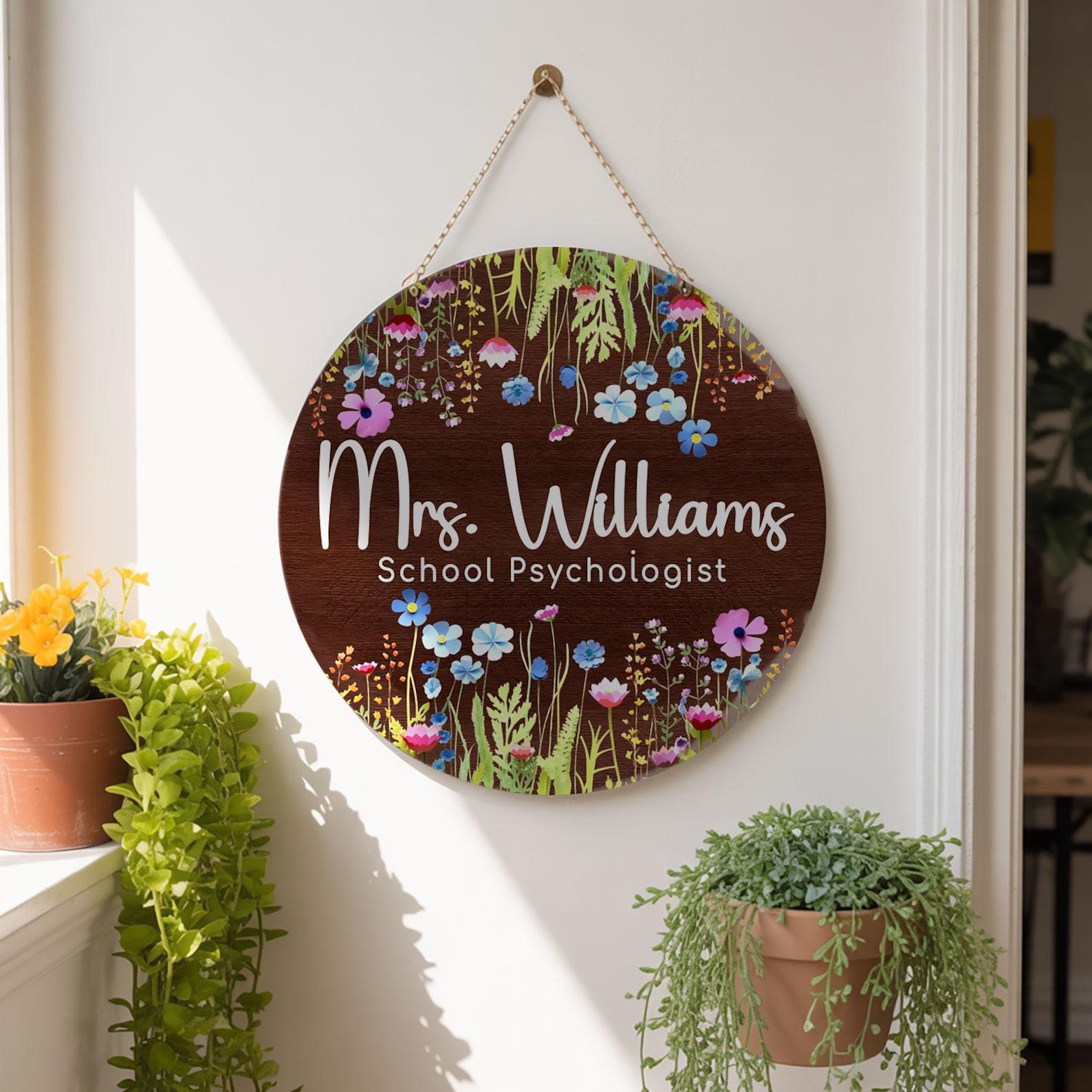 Customize School Psychologist Door Sign, Personalize School Counselor ...