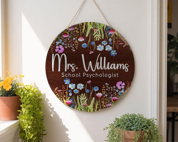 School Psychologist Door Sign, Personalized School Psychologist Door ...