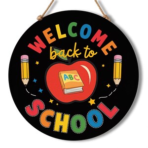 Welcome Sign for Classroom Door, Back to School Door Hanger, Colorful ...