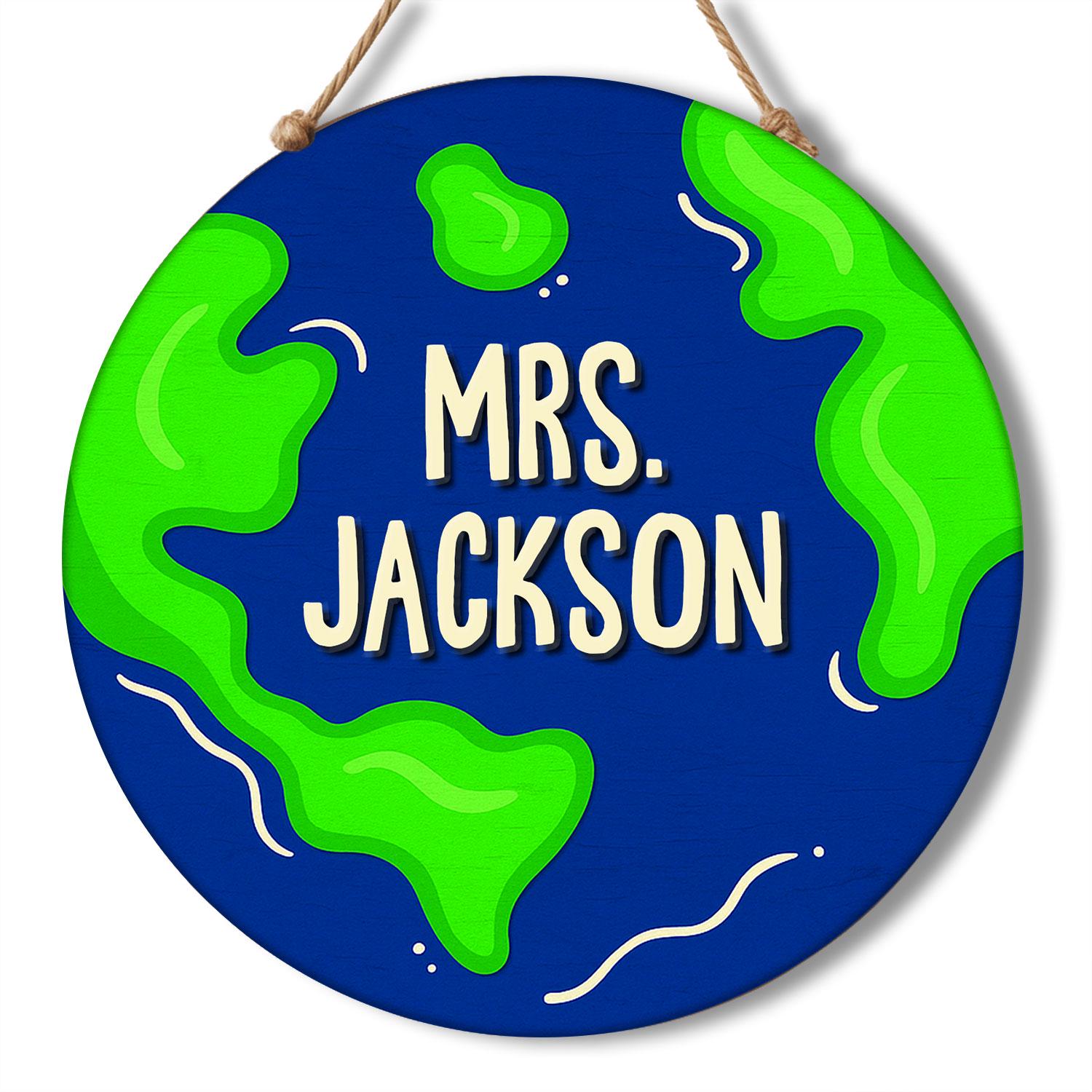 Personalized 3D Geography Classroom Welcome Sign, Custom Teacher Gift ...