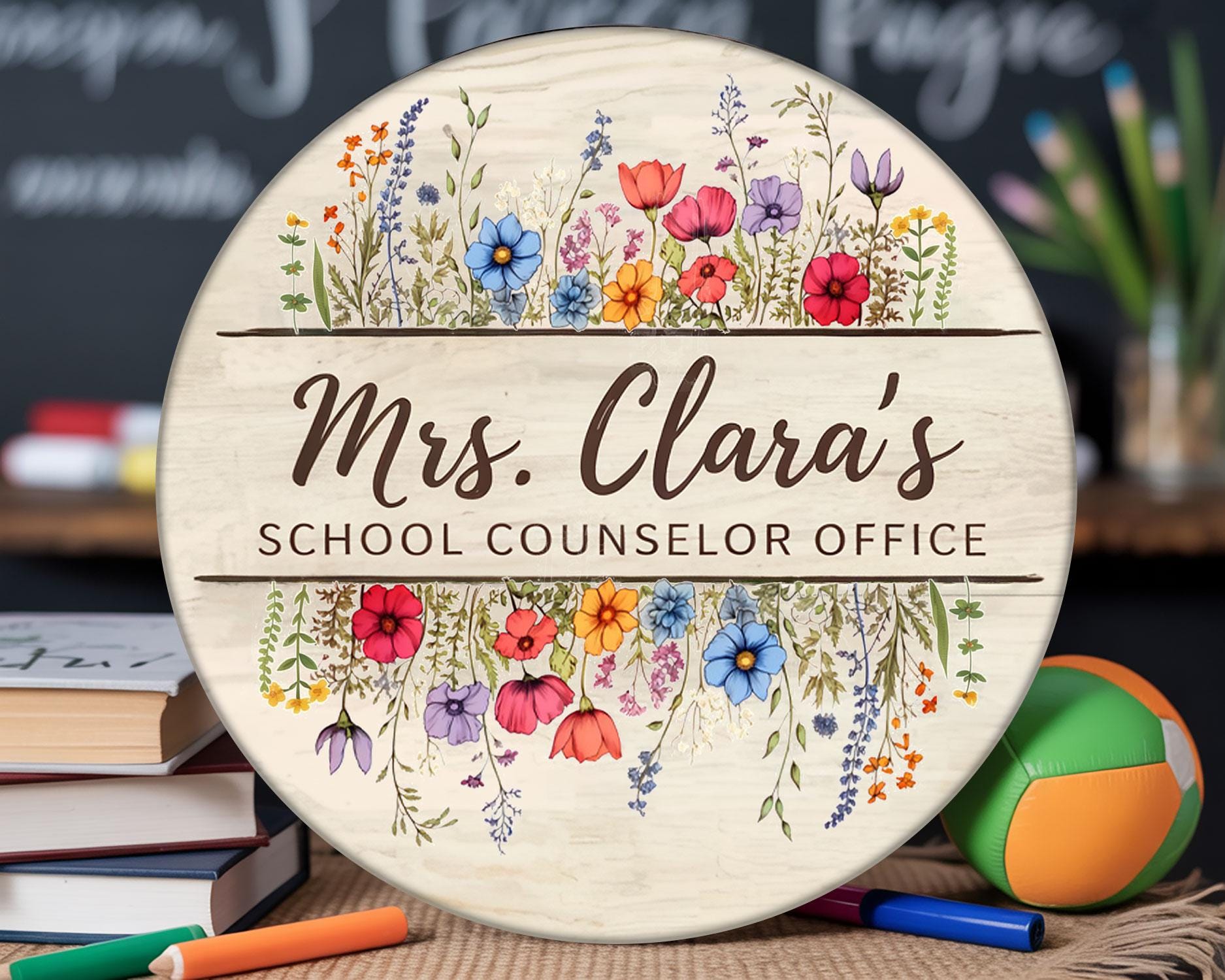 Custom School Counselor Office Welcome Sign, Personalized Teacher Door ...