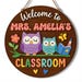 Personalized 3D Owl Teacher Name Door Sign, Custom Teacher Door Hanger ...