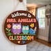 Personalized 3D Owl Teacher Name Door Sign, Custom Teacher Door Hanger ...
