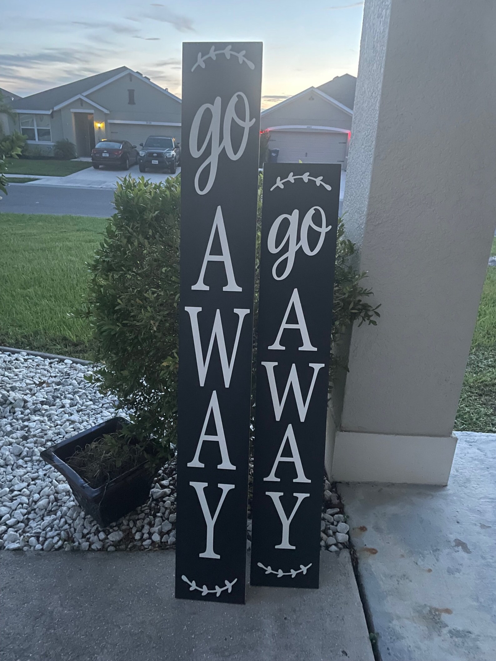 Go Away Porch Sign Unwelcome Porch Sign Two-sided Porch - Etsy