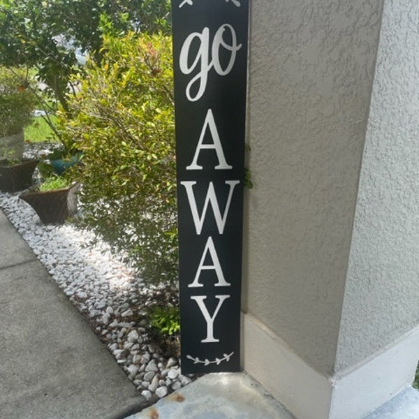 Go Away Porch Sign - Etsy