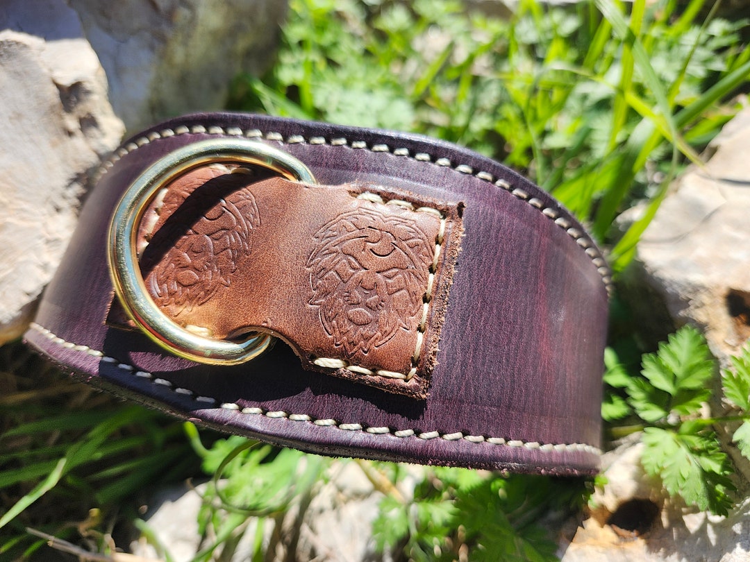 Custom Wide Dog Collar: Genuine Leather - Etsy