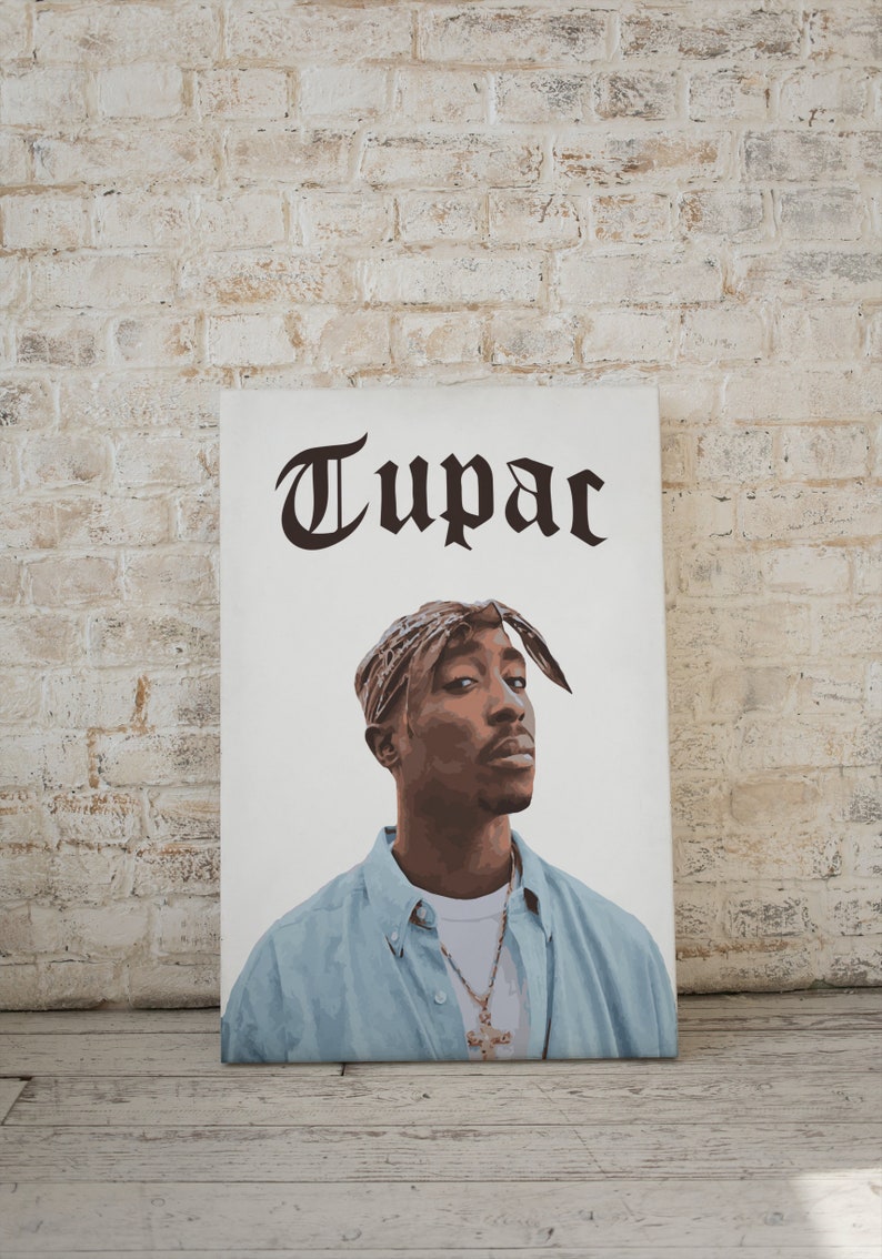 2pac Wall Print, Retro Trendy Aesthetic Print, Printable Wall Art ...