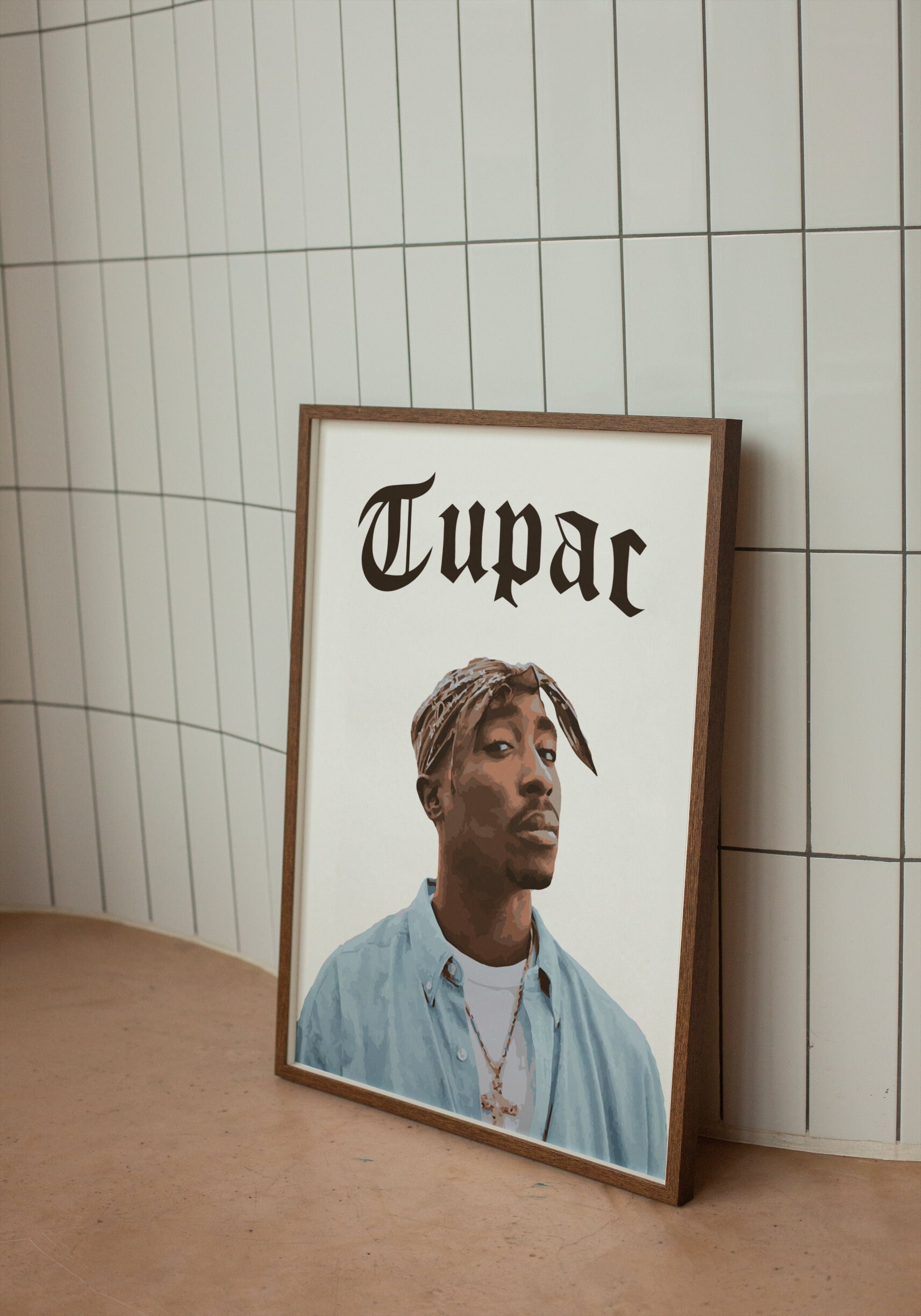 2pac Wall Print, Retro Trendy Aesthetic Print, Printable Wall Art ...