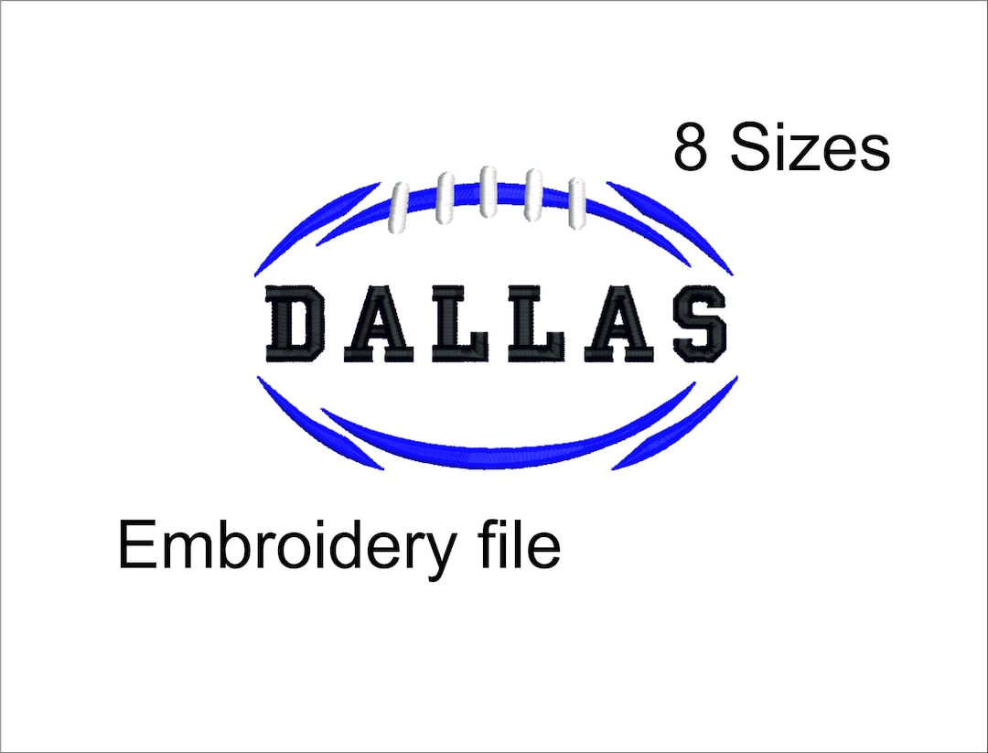 Dallas Ball Embroidery Design for Embroidery Machine. 8 Sizes. 6 ...