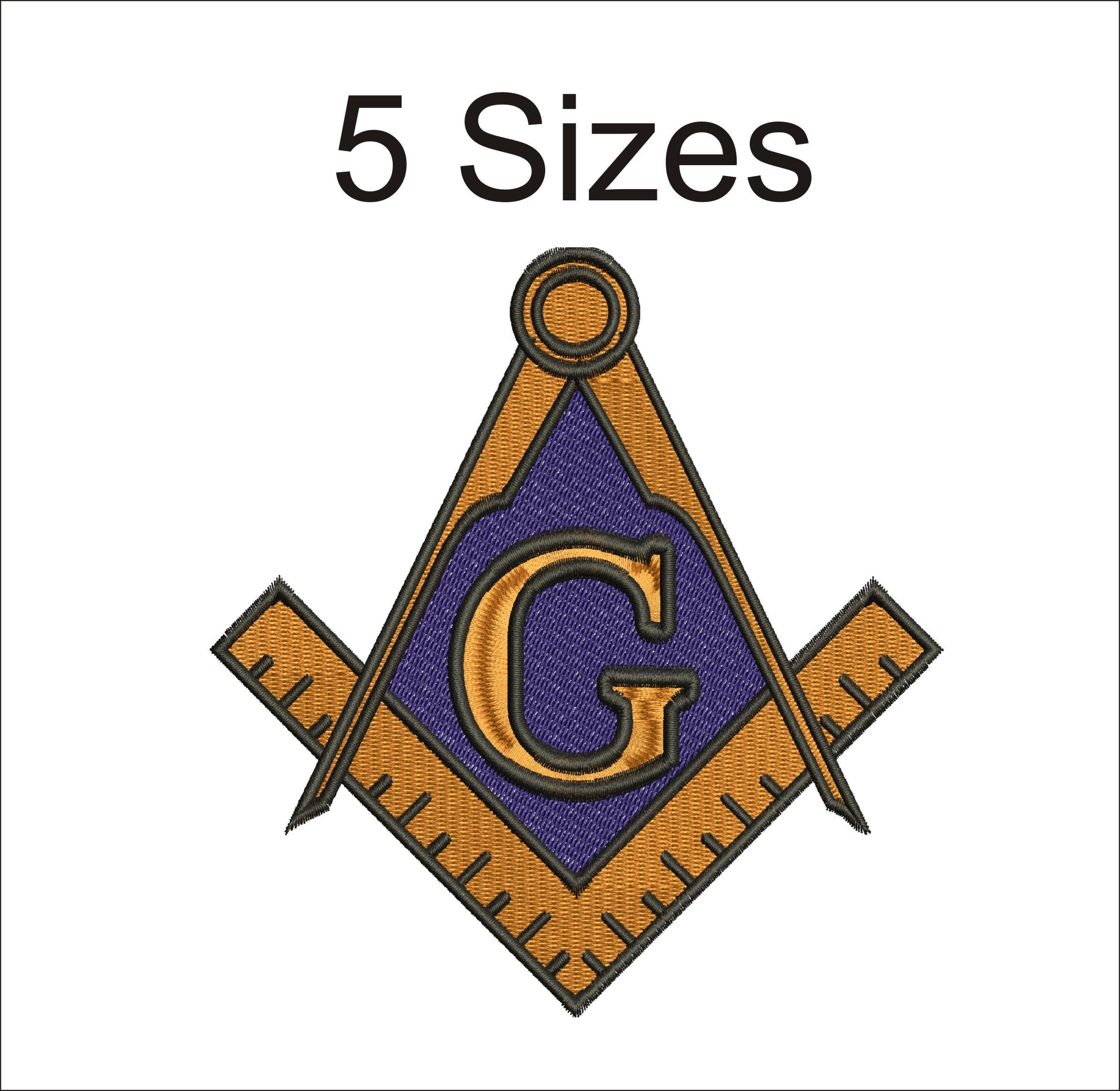 Masonic Compass Embroidery Design for Embroidery Machine. 5 Sizes. 6 ...