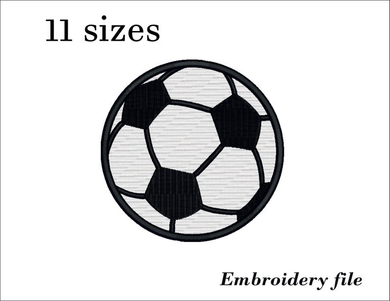 Soccer Ball Embroidery Design for Embroidery Machine. 11 Sizes. 6 ...