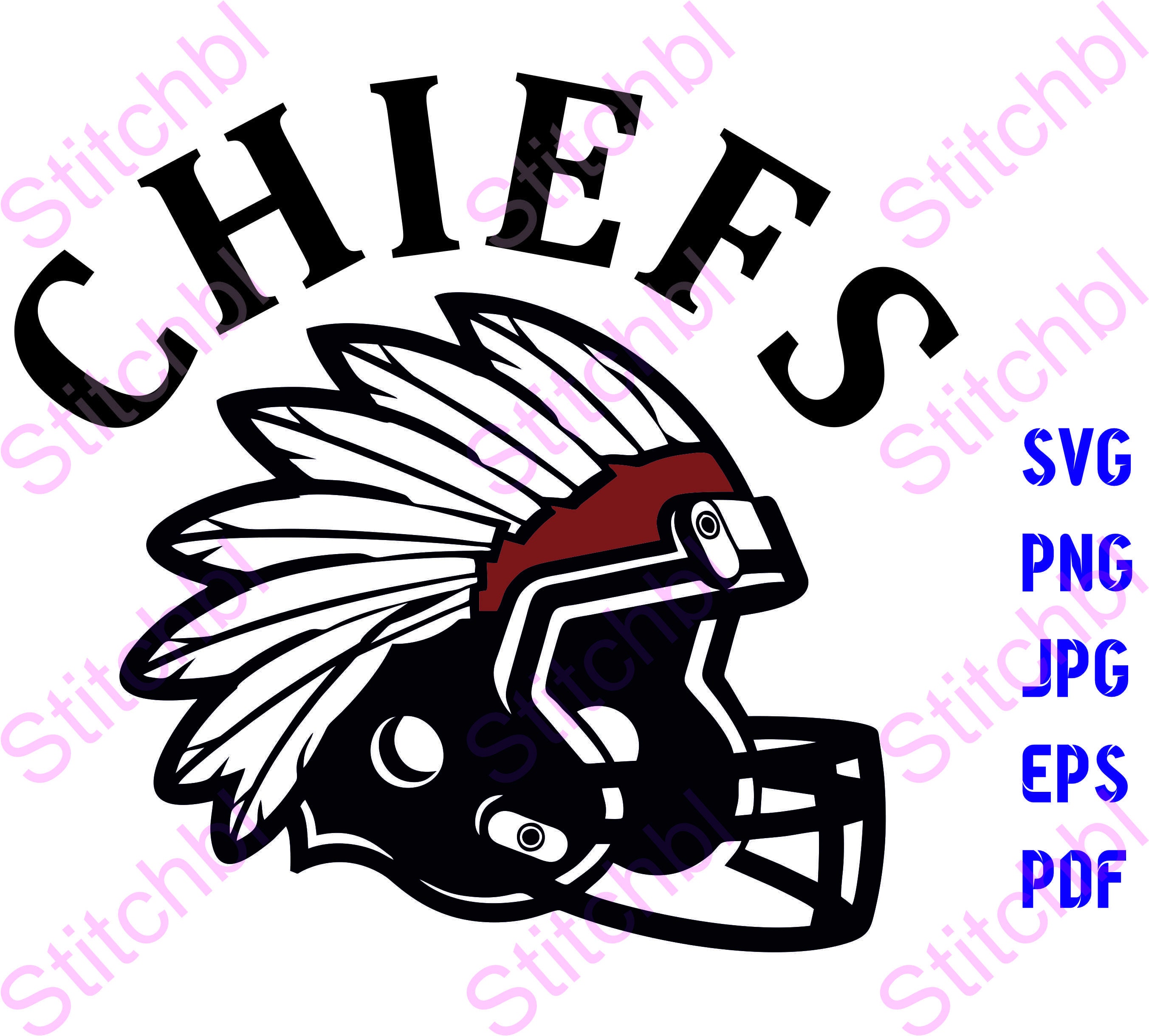 Cheefs Football Helmet SVG Bundle SVG Files for Cricut - Etsy