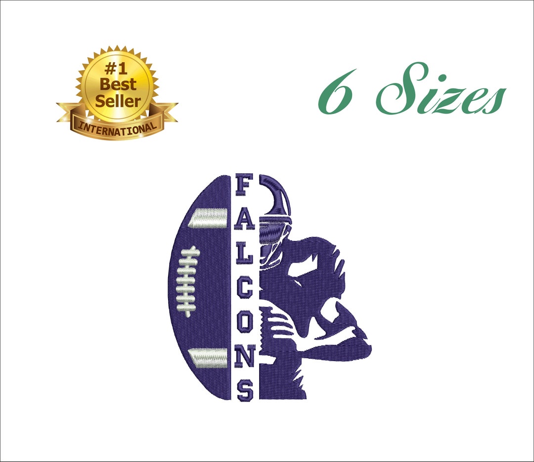 Falcons Football Player Embroidery Design for Embroidery Machine. 6 ...