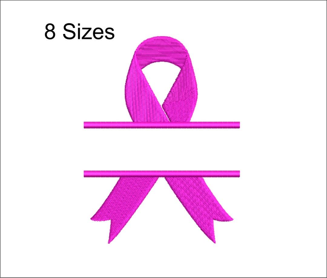 Cancer Ribbon Embroidery Design for Embroidery Machine. 8 Sizes. 7 ...