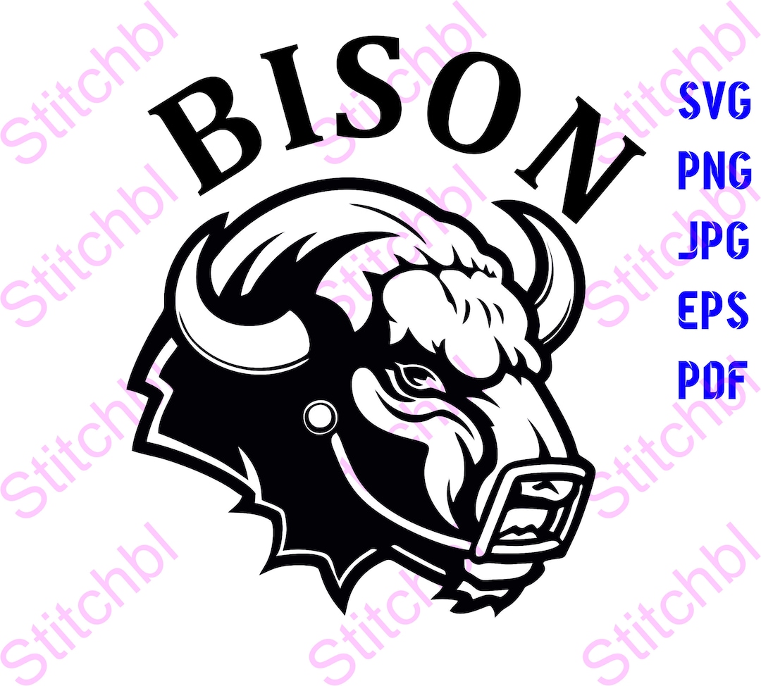 Bison Football Helmet SVG Bundle - SVG Files for Cricut, Sublimation ...