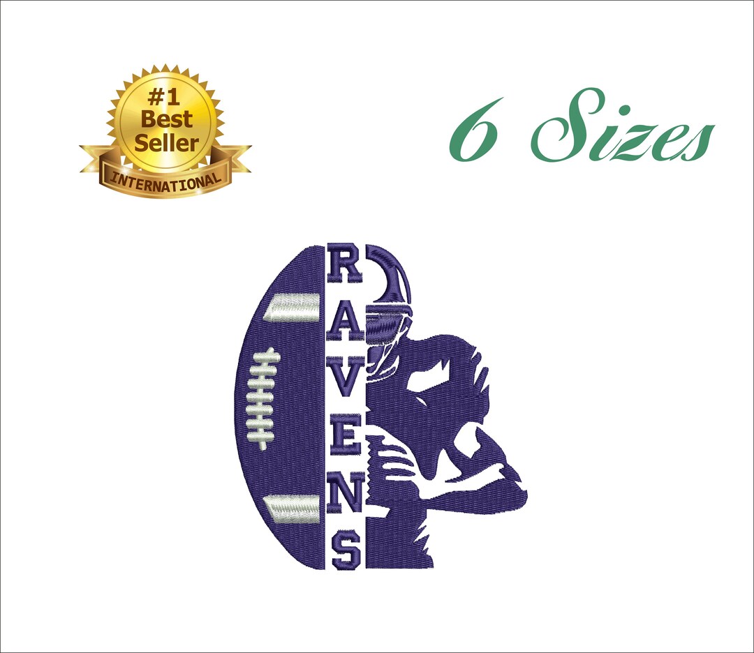 Ravens Football Player Embroidery Design for Embroidery Machine. 6 ...