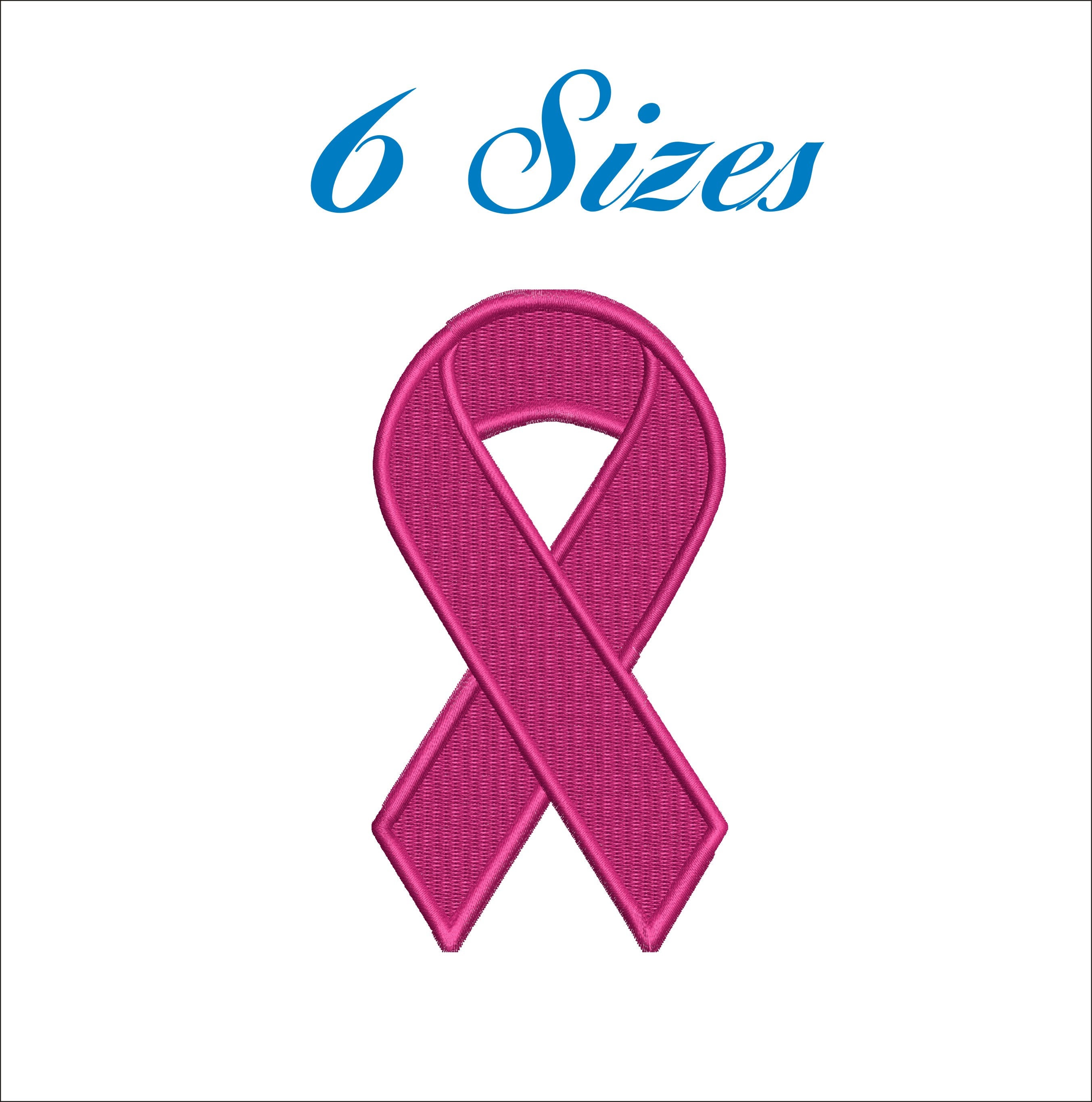 Cancer Ribbon Embroidery Design for Embroidery Machine. 5 Sizes. 6 ...