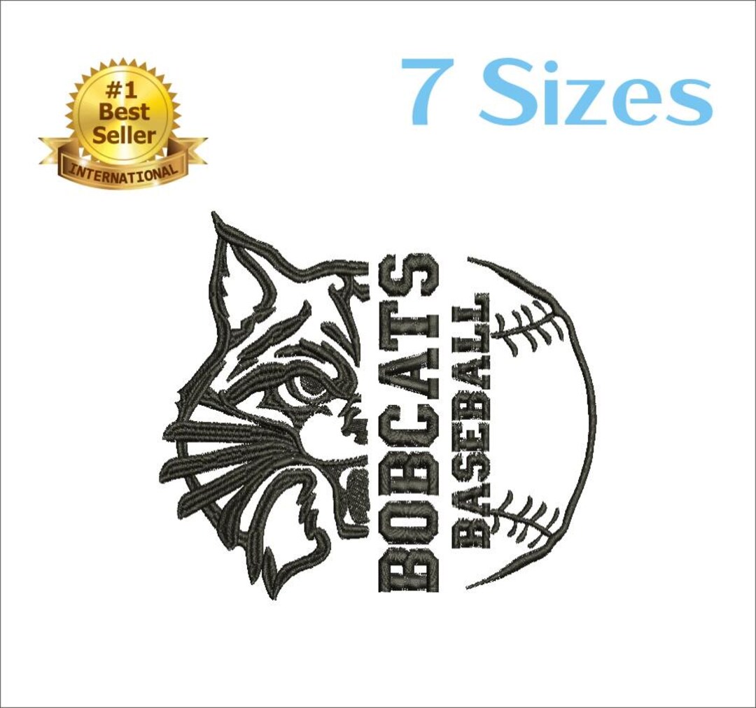 Bobcat Baseball Embroidery Design for Embroidery Machine. 7 Sizes. 6 ...