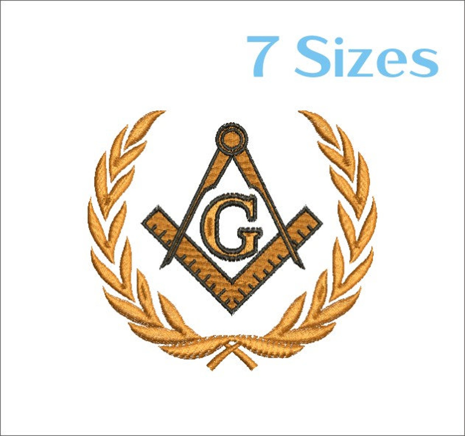 Masonic Compass Embroidery Design for Embroidery Machine. 7 - Etsy