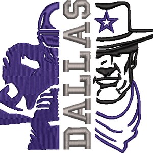 Dallas Football Embroidery Design for Embroidery Machine. 7 Sizes. 6 ...